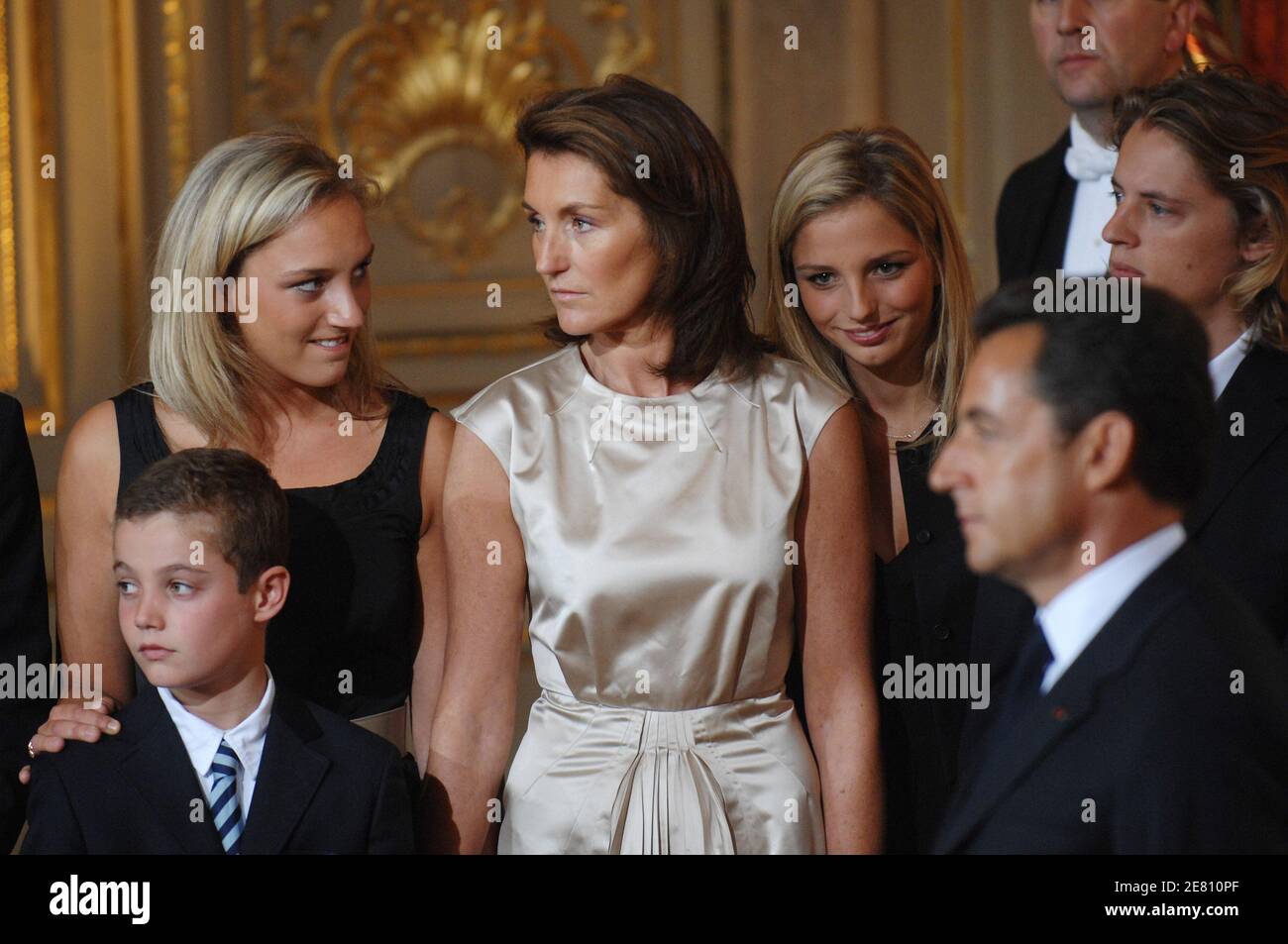 New First Lady Cecilia Sarkozy with her children Judith, Louis and ...
