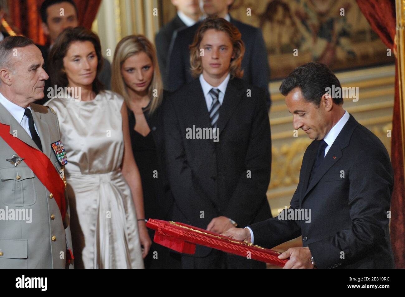 New First Lady Cecilia Sarkozy with her daughter Jeanne-Marie and her ...