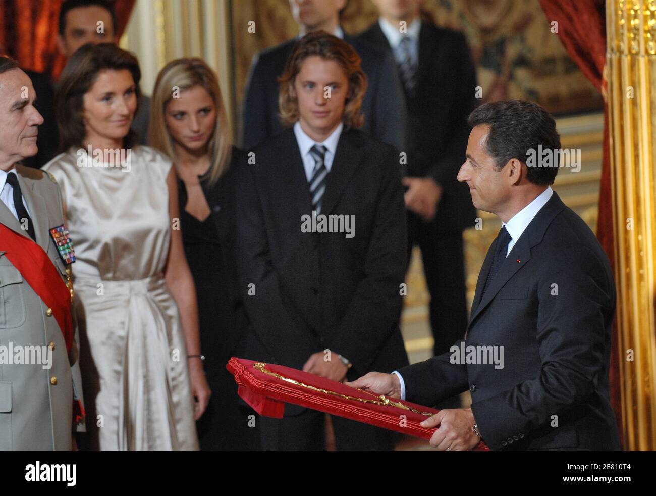 New First Lady Cecilia Sarkozy with her daughter Jeanne-Marie and her ...