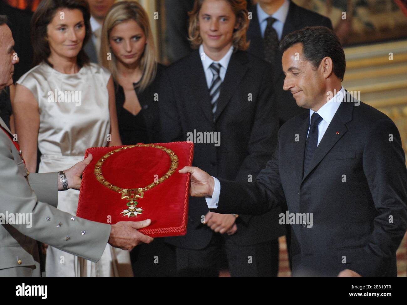 New First Lady Cecilia Sarkozy with her daughter Jeanne-Marie and her ...