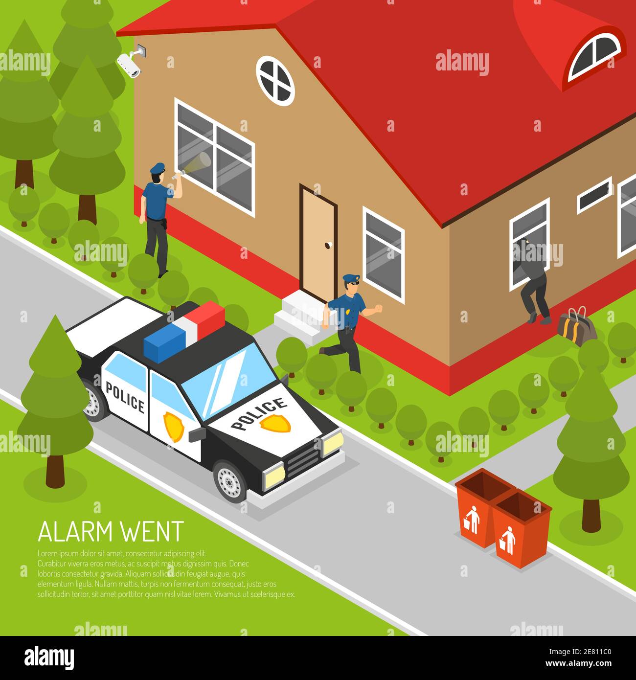Police approaching house Stock Vector Images - Alamy