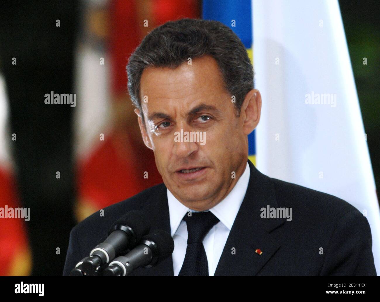 Just sworn-in French President Nicolas Sarkozy attends a special ...