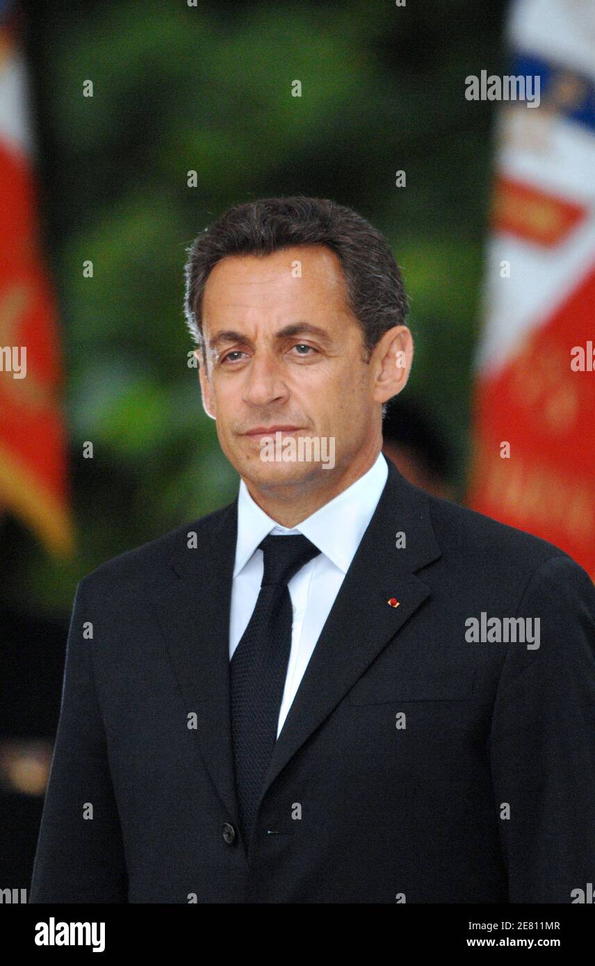 Just sworn-in French President Nicolas Sarkozy attends a special ...