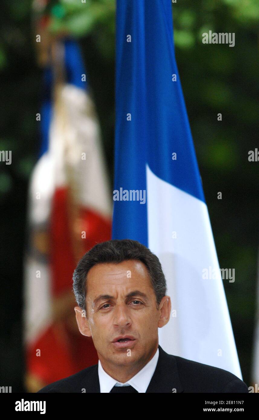 Just sworn-in French President Nicolas Sarkozy attends a special ...