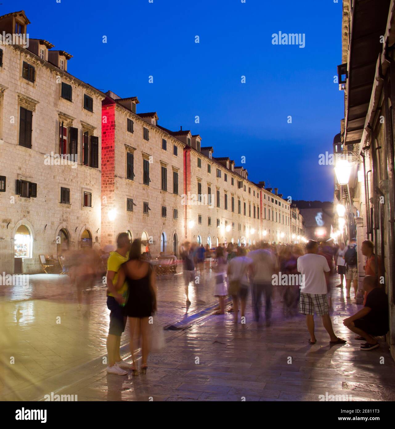 Dubrovnik , Croatia, night view Stock Photo - Alamy