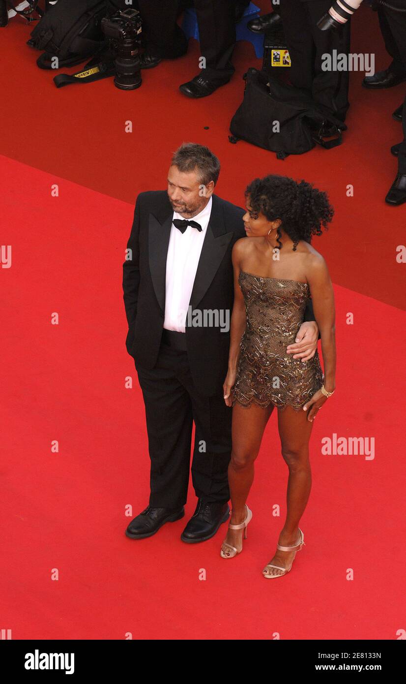 Director Luc Besson and his girlfriend Virginie Sylla wearing Elie Saab ...