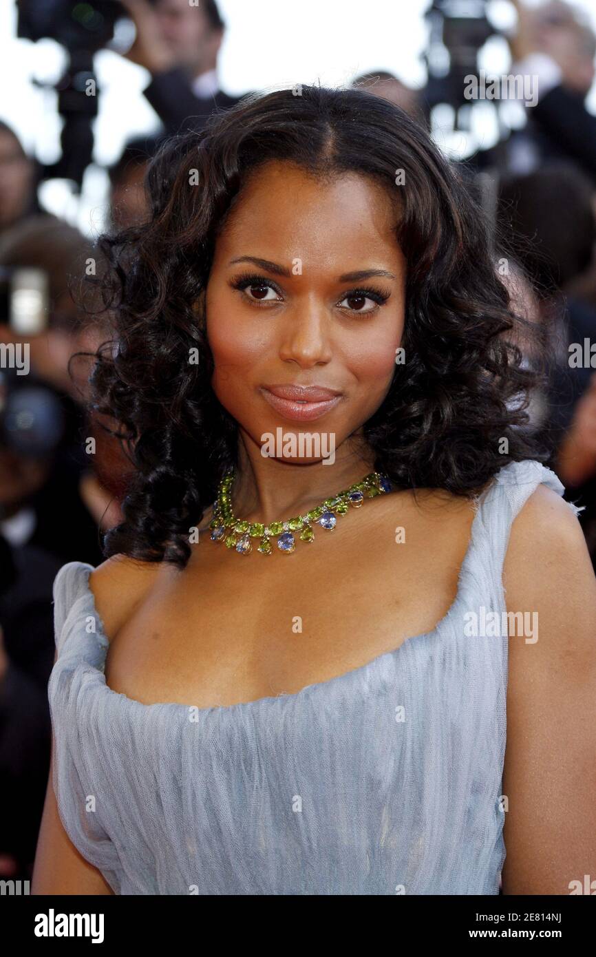 Actress Kerry Washington arrives at the Palais des Festivals for the ...
