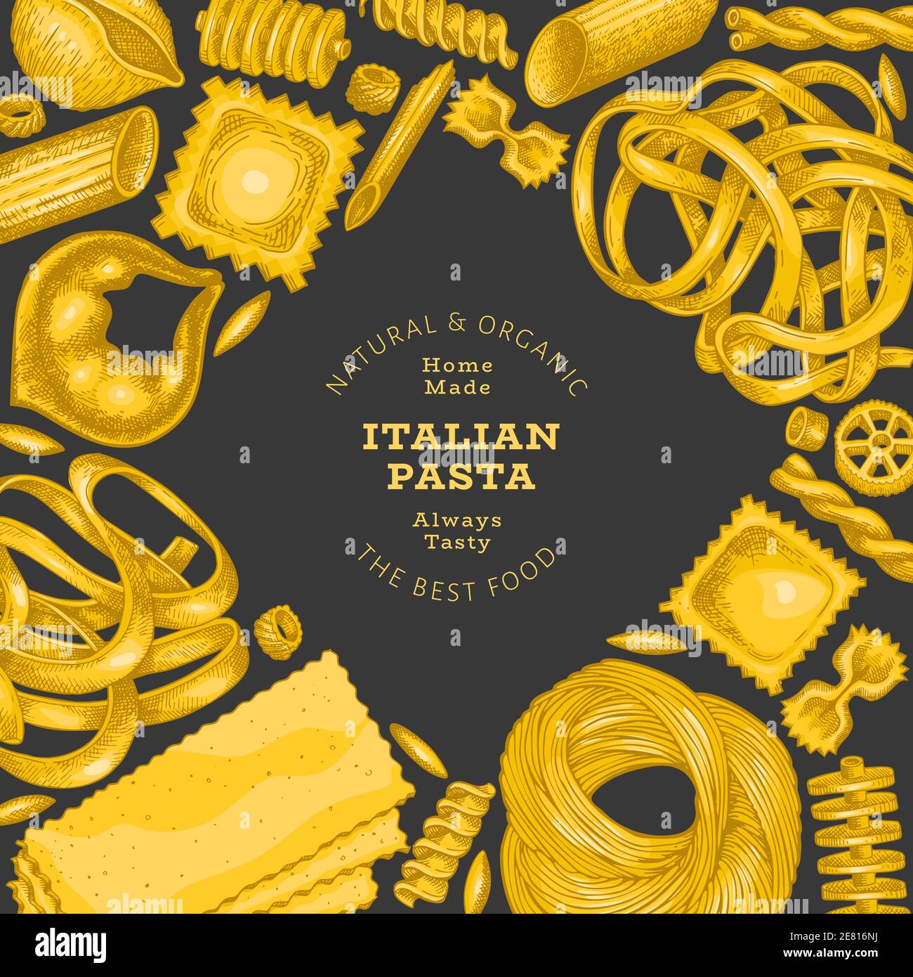 Vintage Pasta Illustration