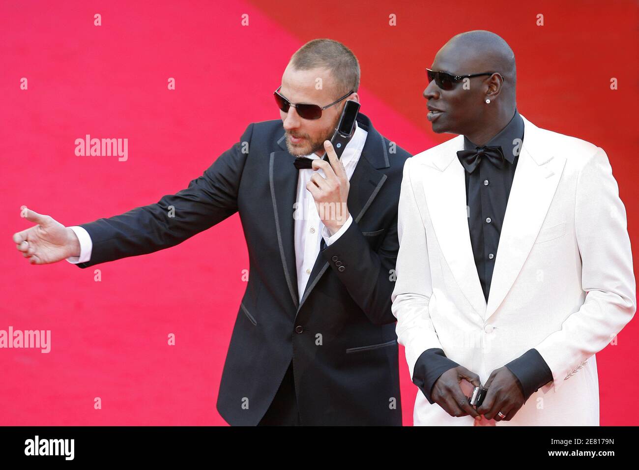 French humorists Omar and Fred arrive at the Palais des Festivals for ...