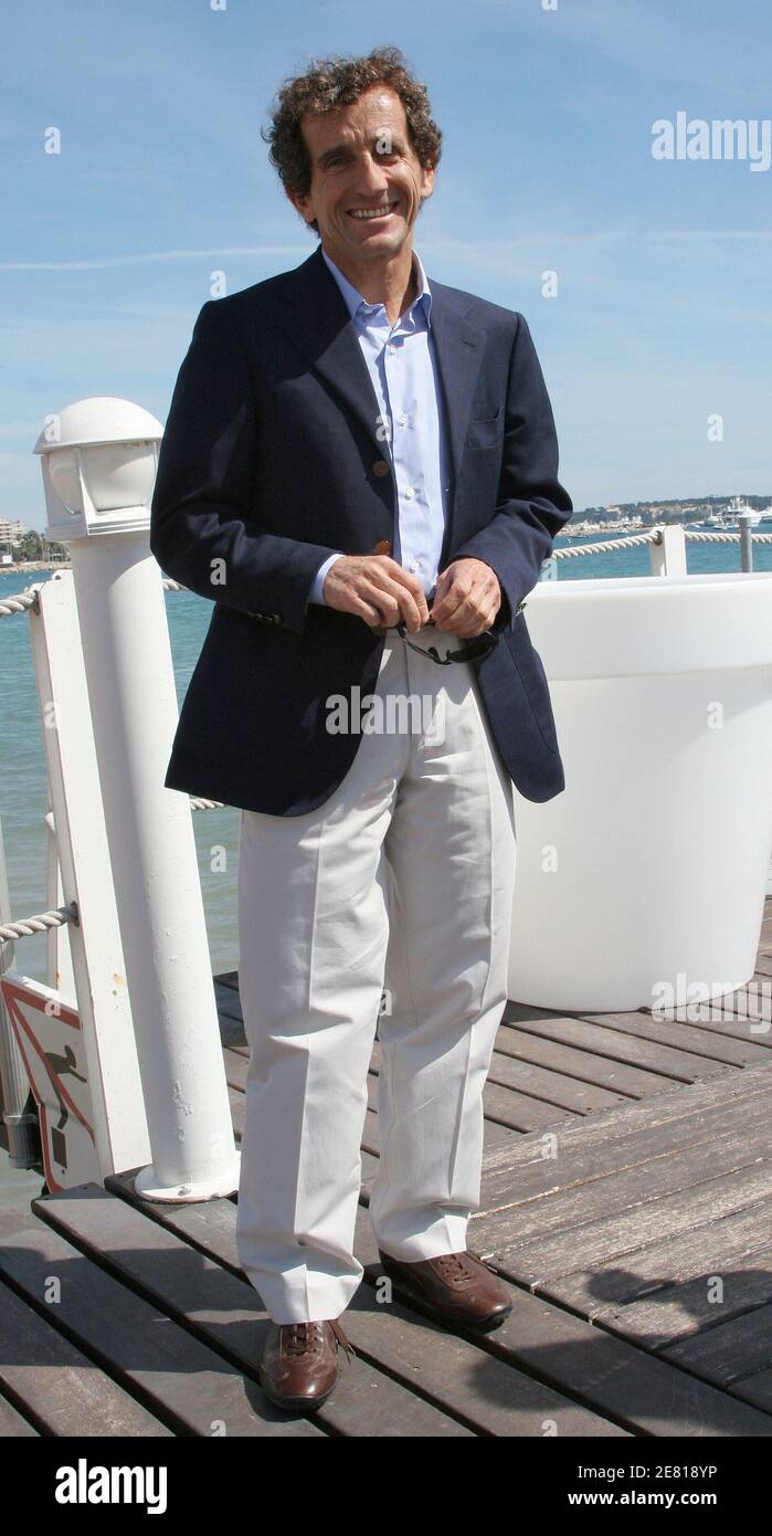 Formula One legend driver Alain Prost poses for our photographer at ...