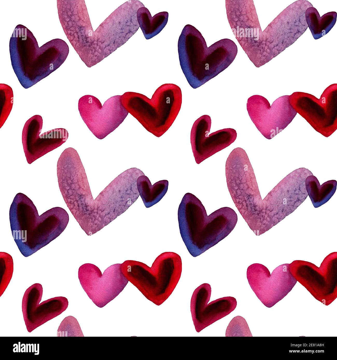 Valentine's day papers in shades of pink, red, purple, and blue ...