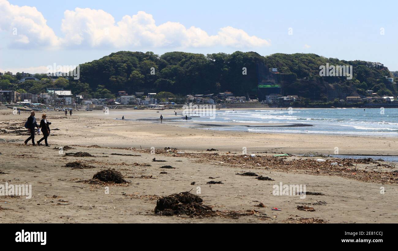 Japanese spring beach scenery Stock Photo - Alamy