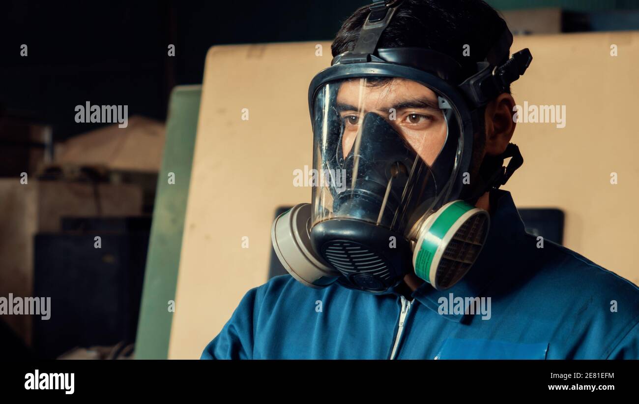 Gas mask man helmet hi-res stock photography and images - Alamy