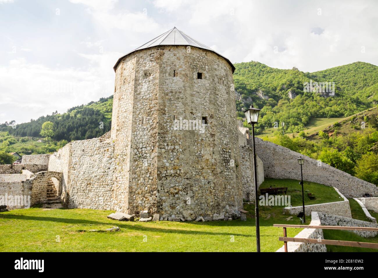 City of Travnik seen from the fortress, Bosnia and Herzegovina Stock ...
