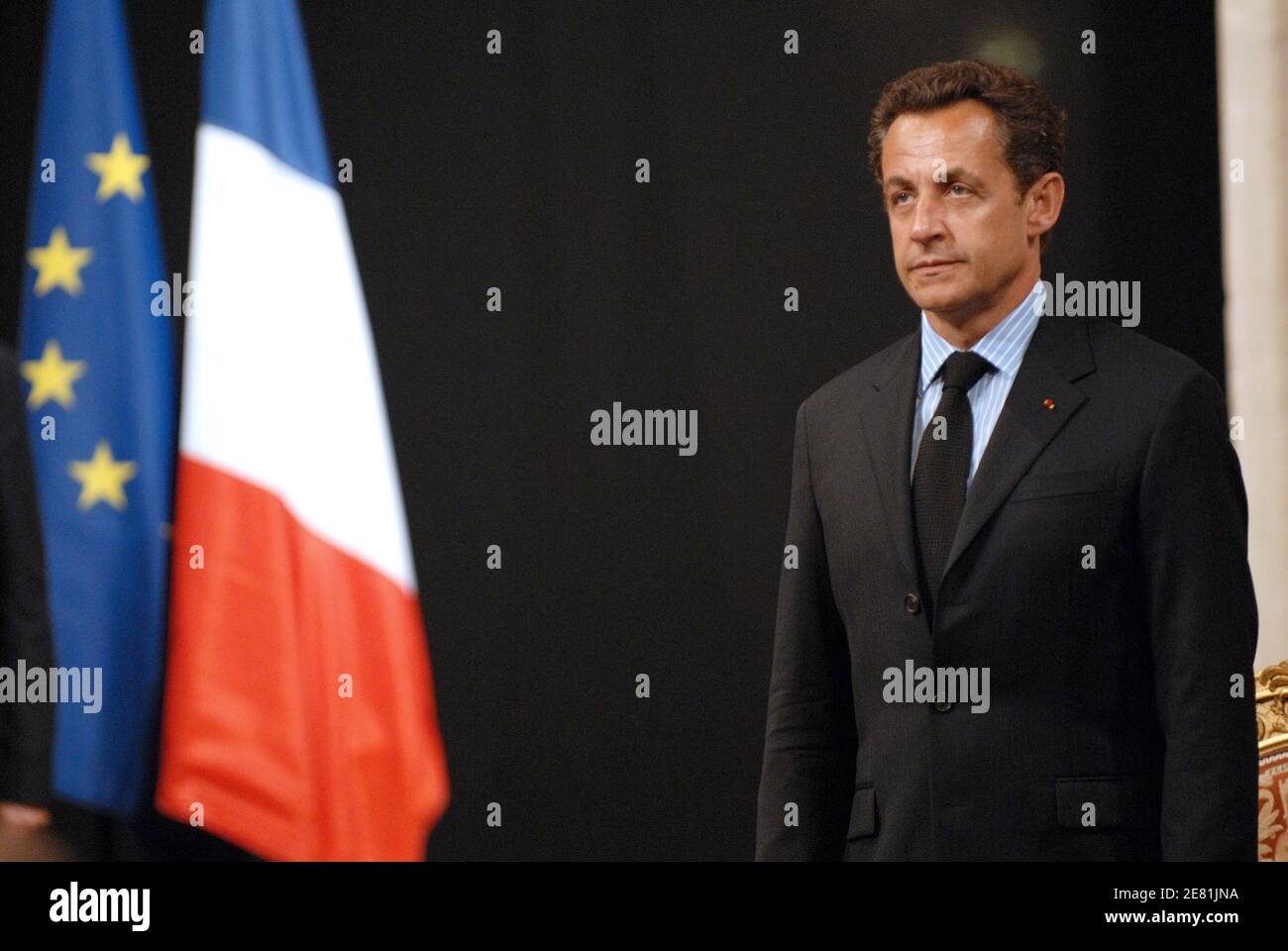 French President Nicolas Sarkozy attends the newly elected president's ...