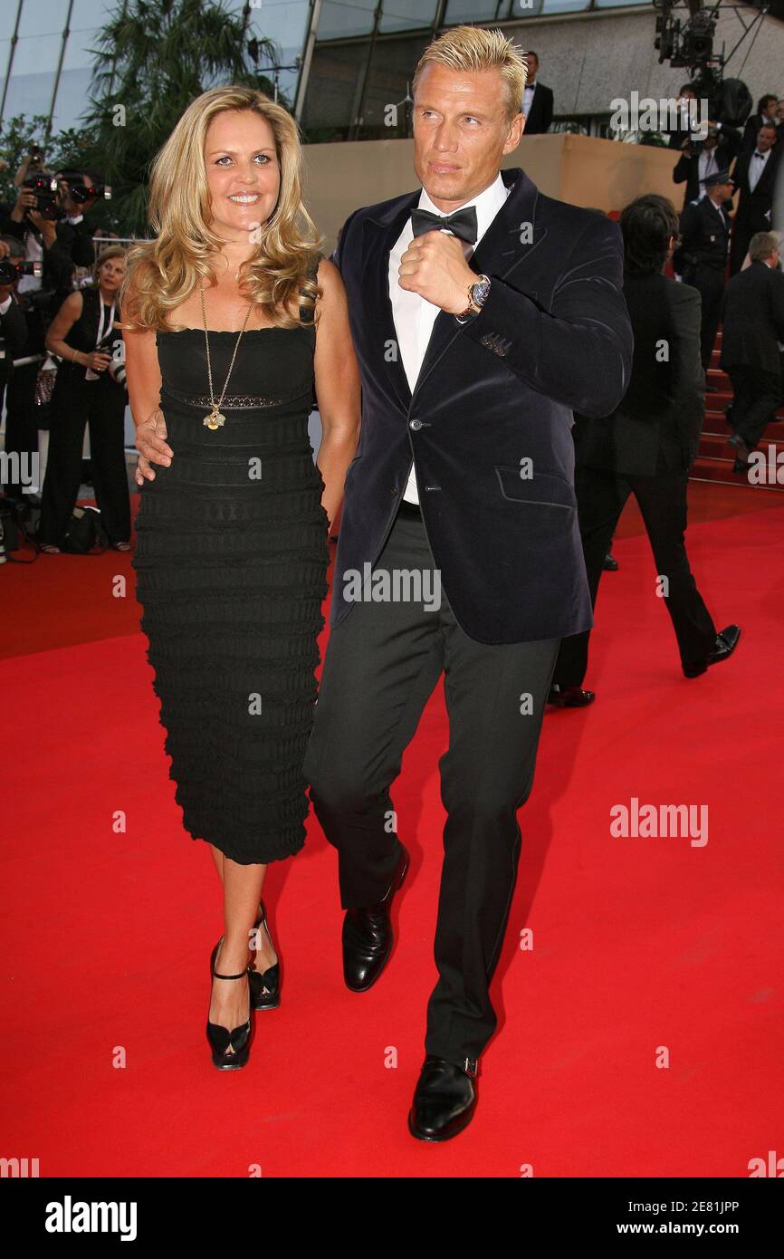 Swedish actor Dolph Lundgren walks the red carpet of the Palais des ...