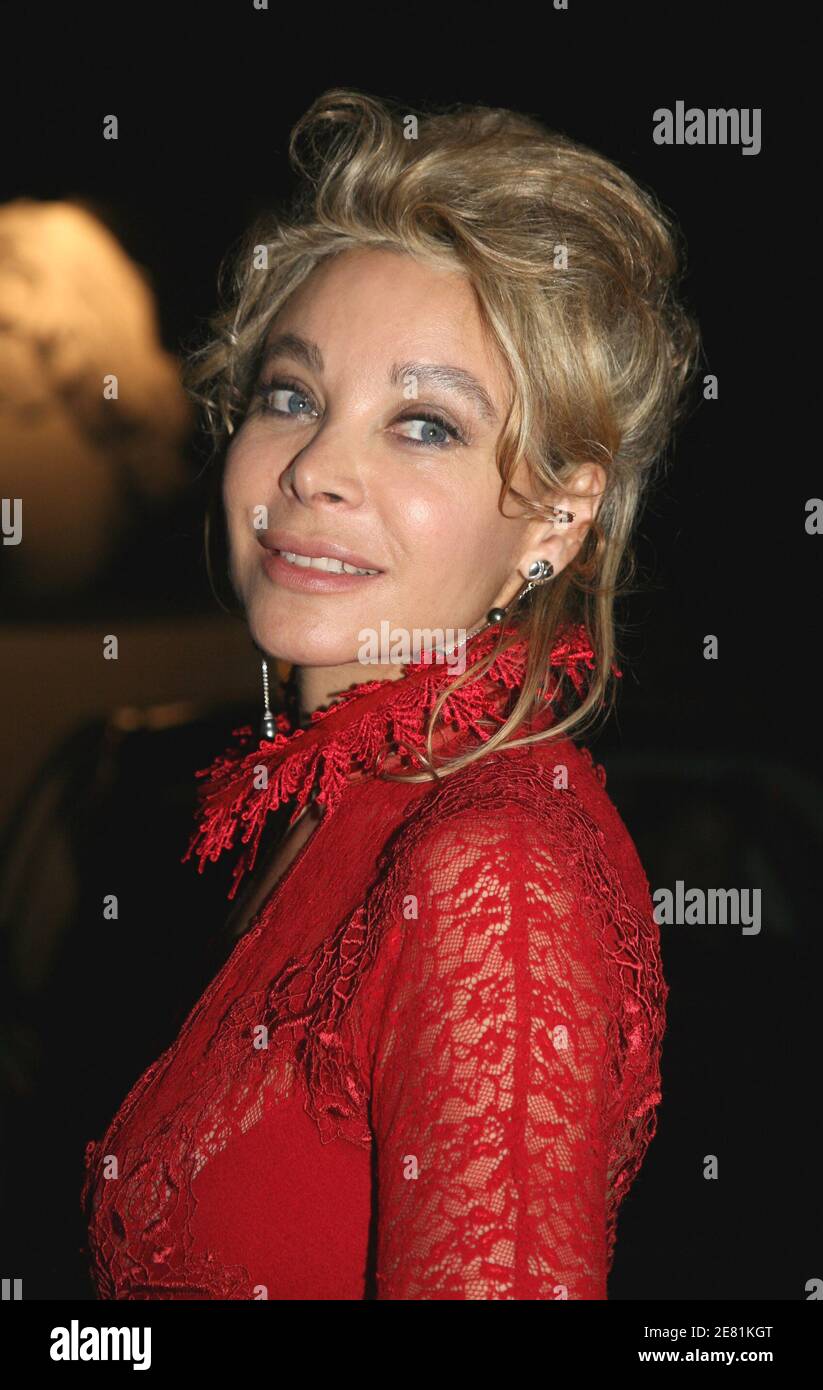 French actress Grace de Capitani poses for our photographer in front of ...