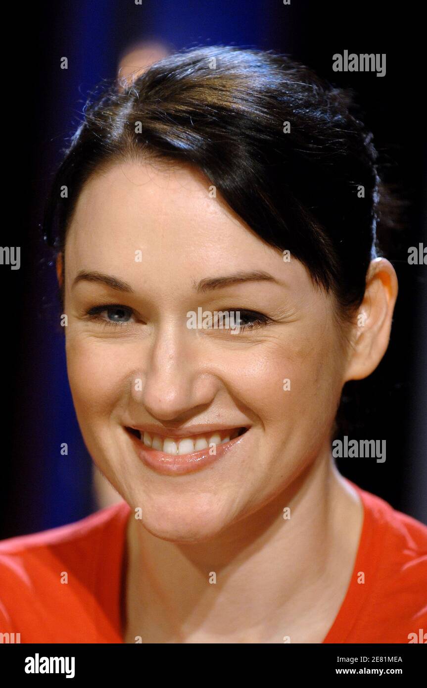 Alex Barclay promotes her book 'Last Call' during the taping of TF1 ...