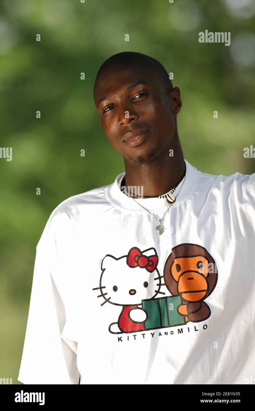 French athlete Ydrissa M'Barke (400 meters) during a private shooting ...