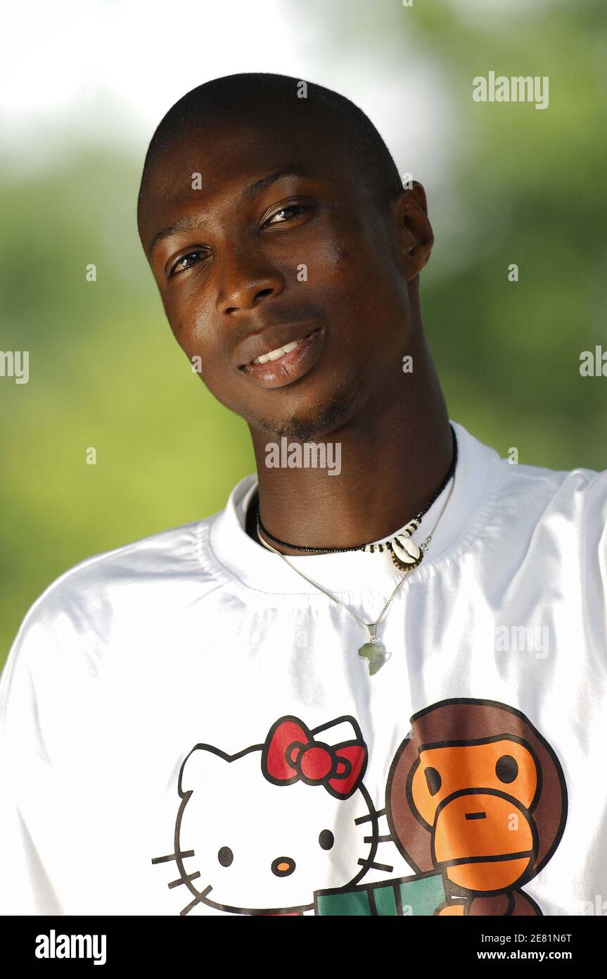 French athlete Ydrissa M'Barke (400 meters) during a private shooting ...