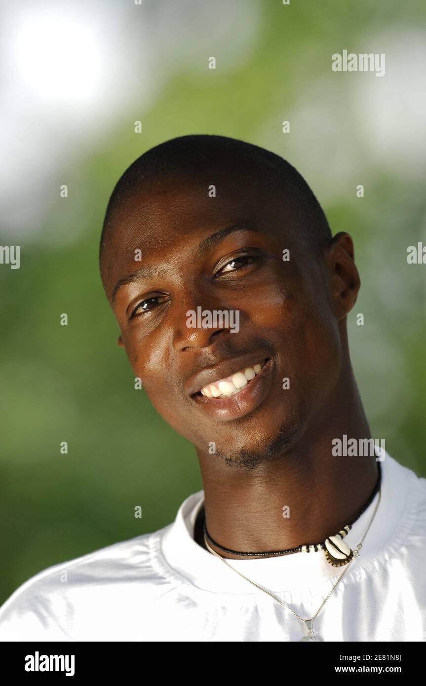 French athlete Ydrissa M'Barke (400 meters) during a private shooting ...