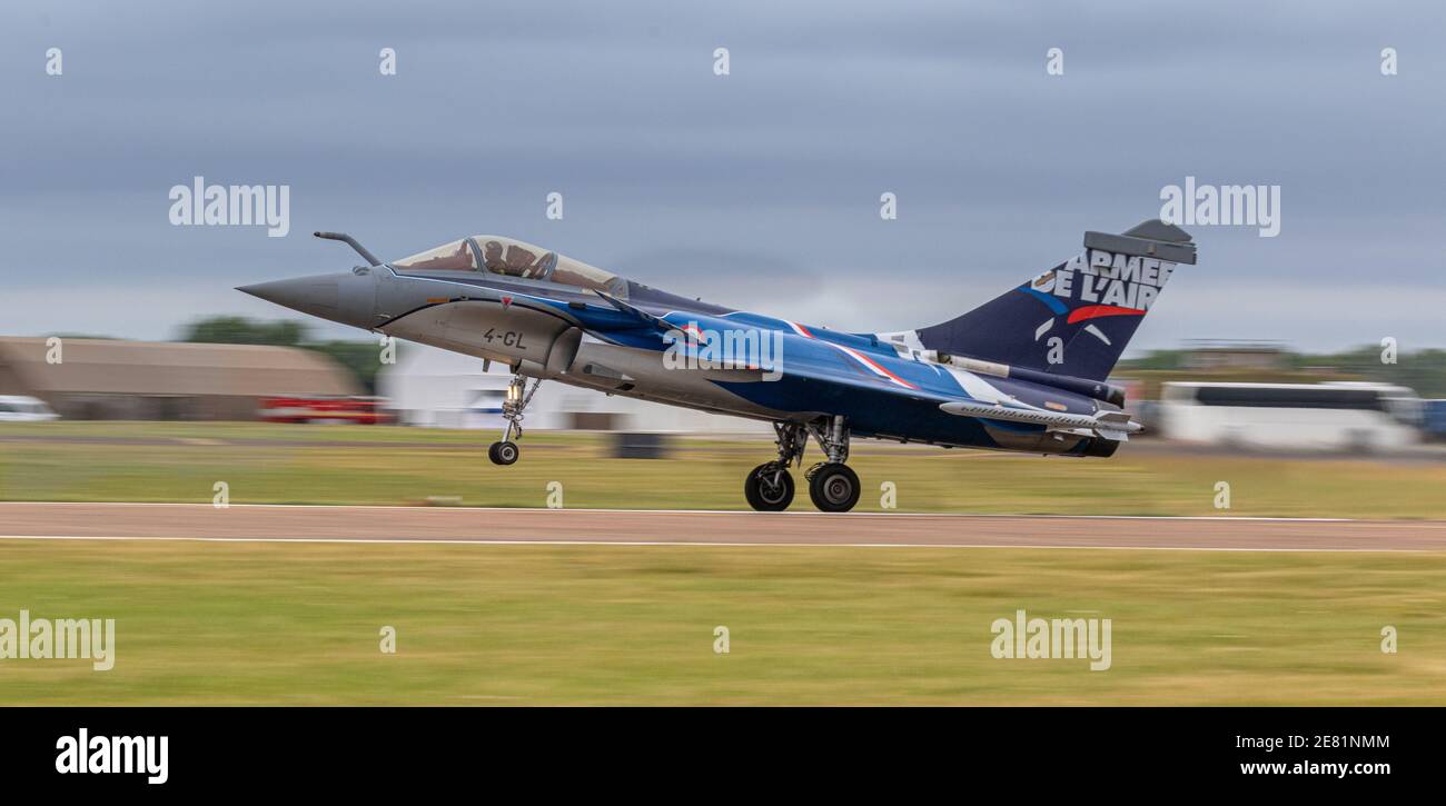 Fairford, UK - 15th July 2017: A French Dassault Rafale landing Stock ...