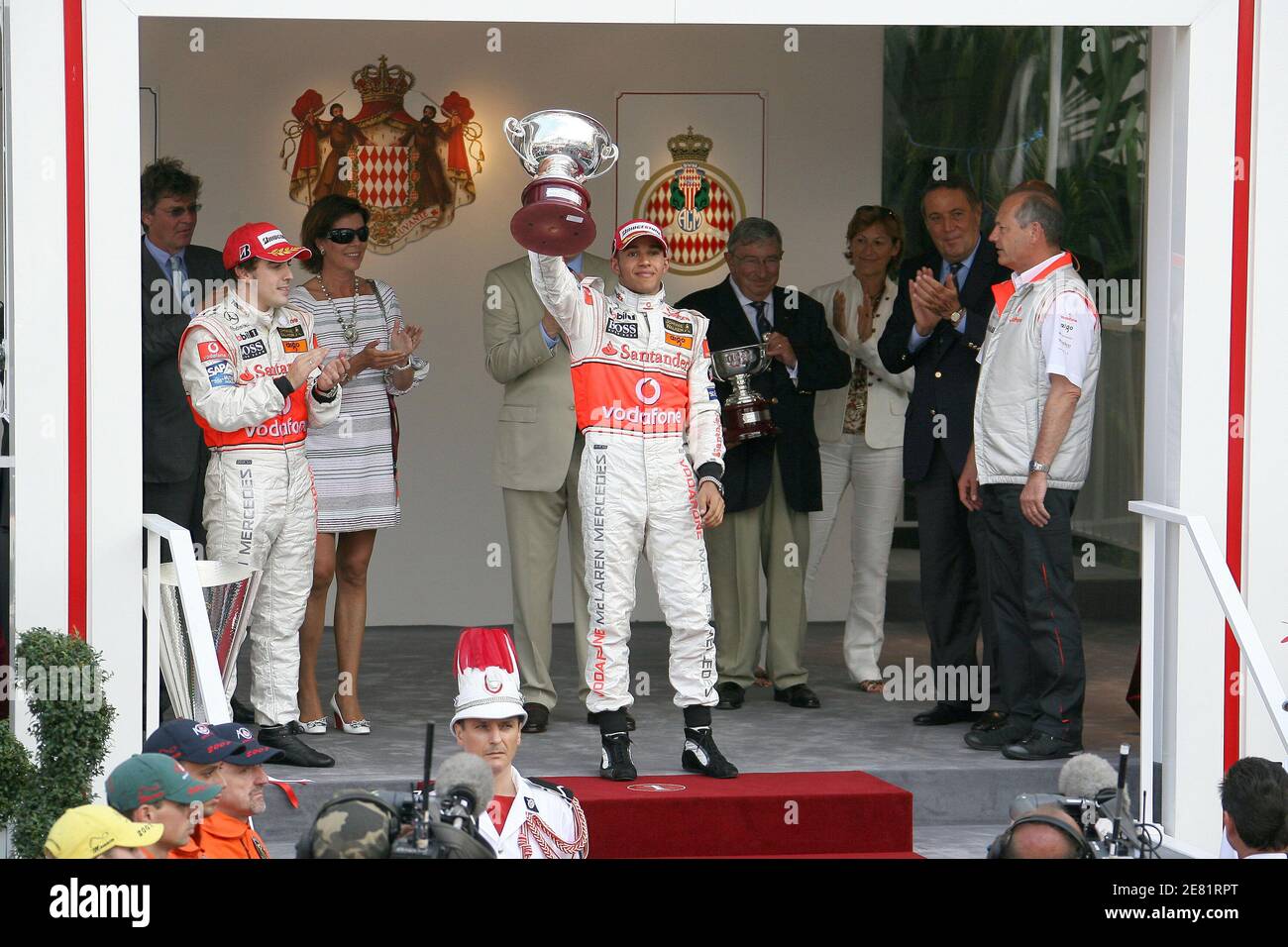 British Formula One pilot Lewis Hamilton of McLaren Mercedes, his ...