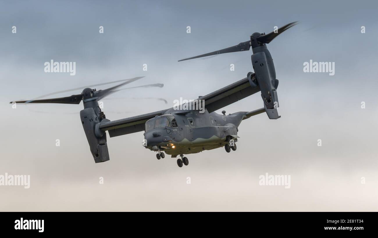 Fairford, UK - 15th July 2017: A Bell Boeing V-22 Osprey tiltrotor ...