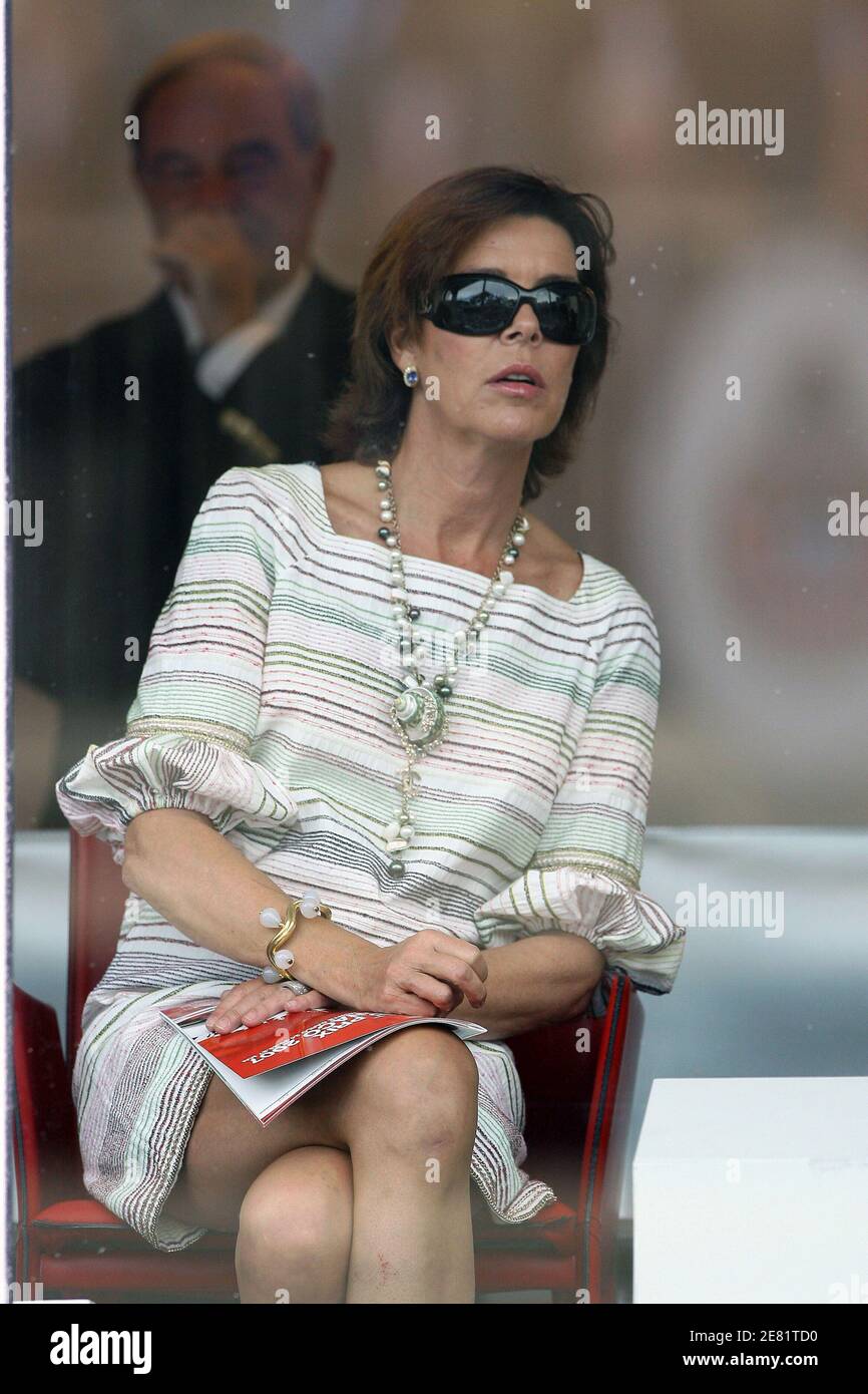 Princess Caroline of Monaco ( wearing Chanel dress) and Prince Albert ...