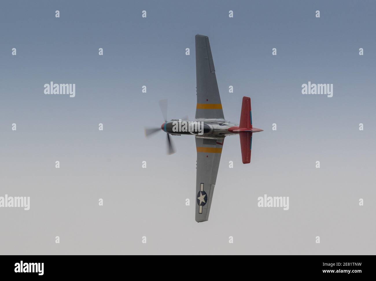 Historic P51 USAF Mustang in flight Stock Photo - Alamy