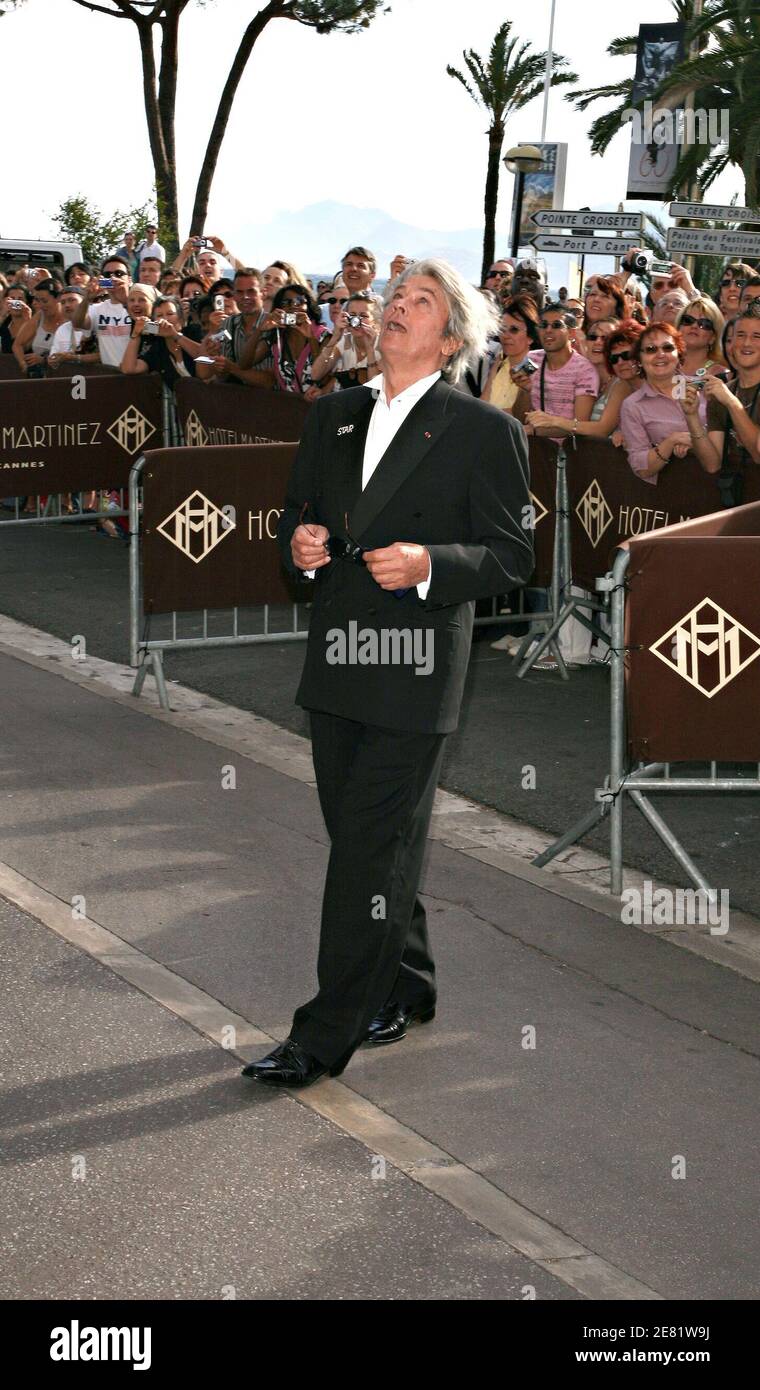 French actor Alain Delon leaves 'Martinez hotel' during 60th ...