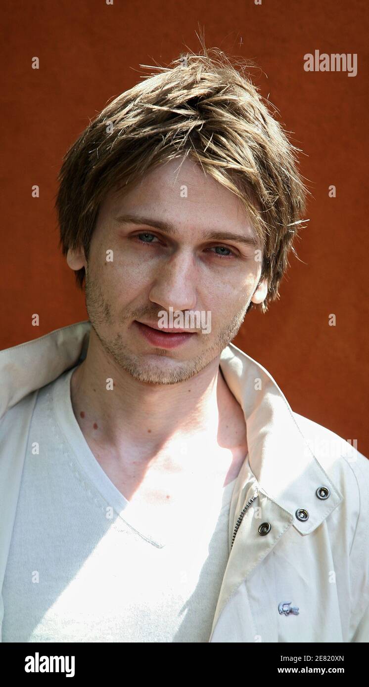 Actor Stanislas Merhar arrives in the 'Village', the VIP area of the ...