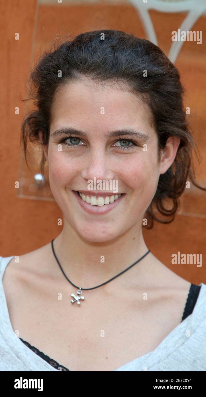 French TV presenter Clemence Castel arrives in the 'Village', the VIP ...