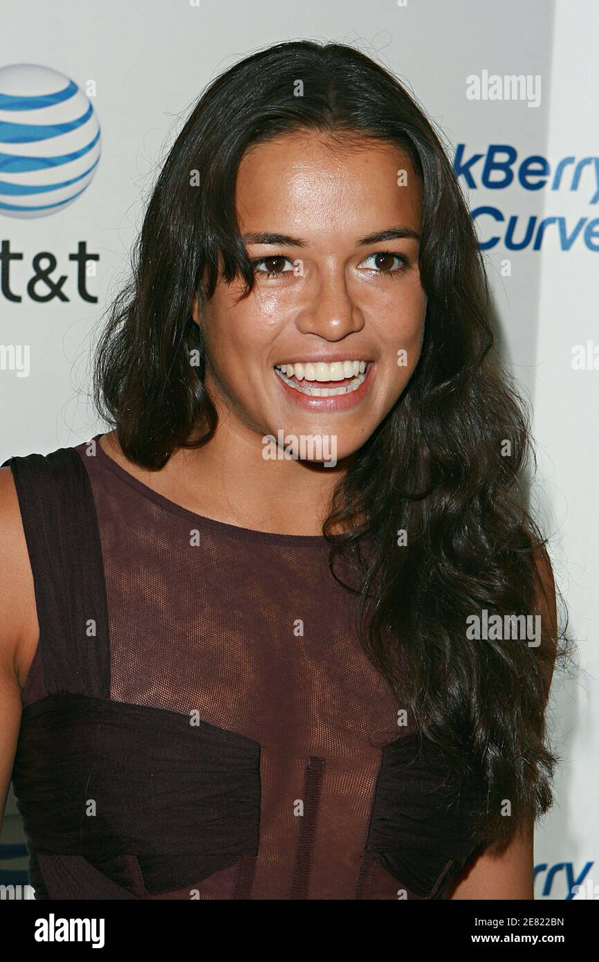 Michelle Rodriguez attends the BlackBerry Curve from AT&T Launch Party ...