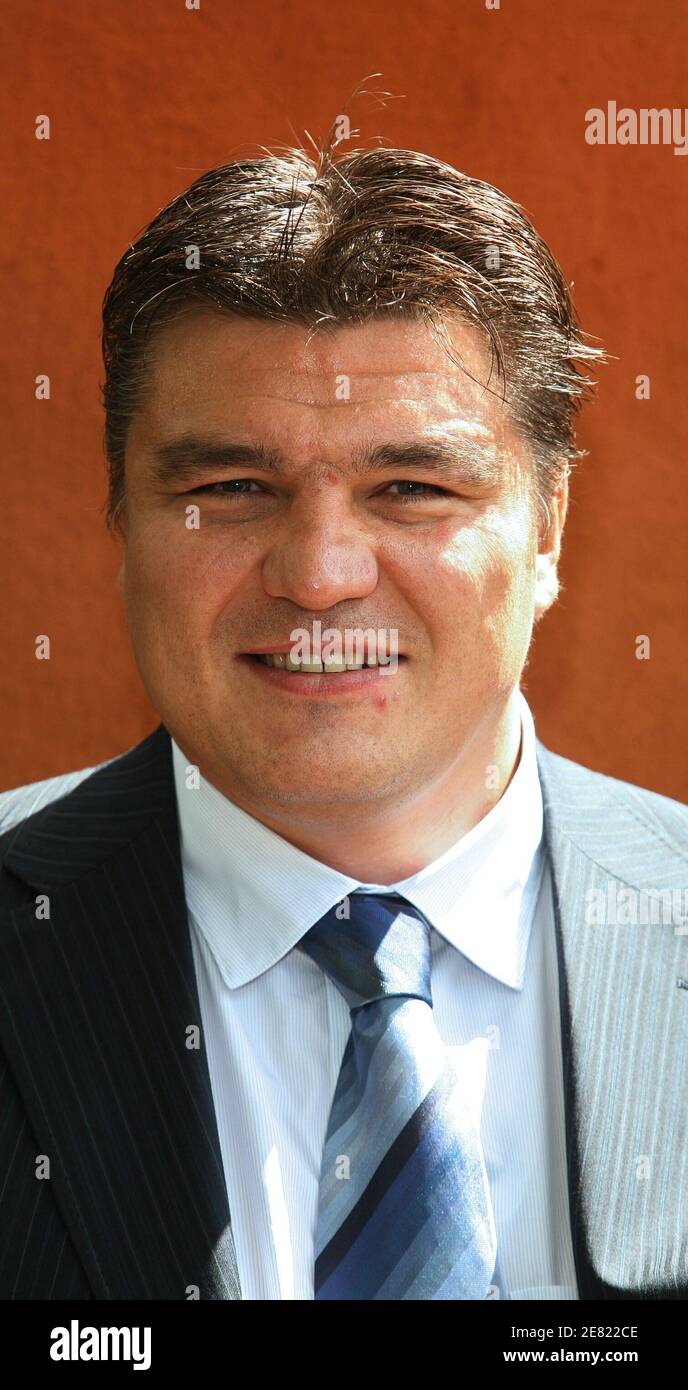 David Douillet poses in the 'Village', the VIP area of the French Open ...