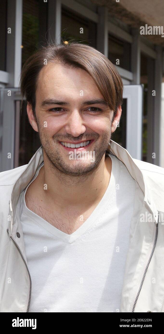 French TV presenter Cyril Lignac poses in the 'Village', the VIP area ...