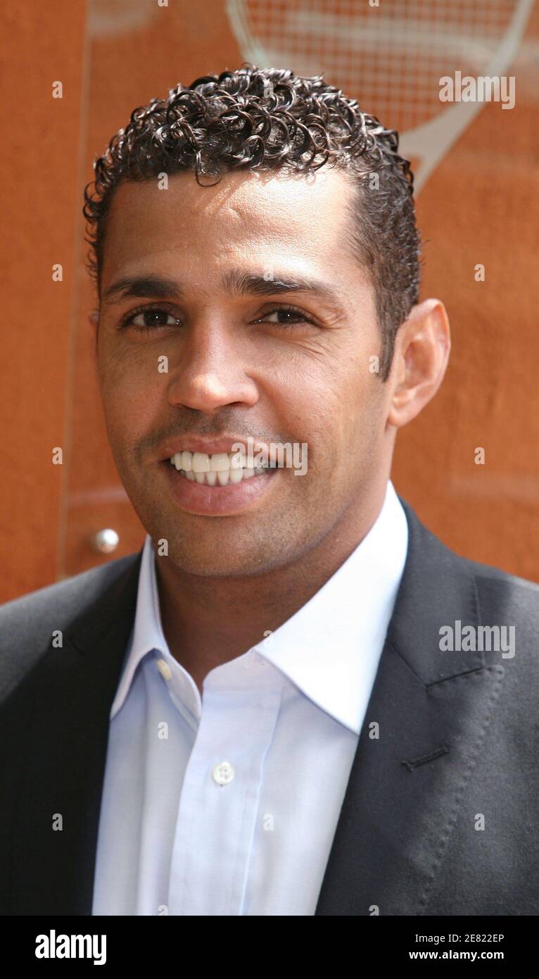 Sonny Anderson poses poses in the 'Village', the VIP area of the French ...