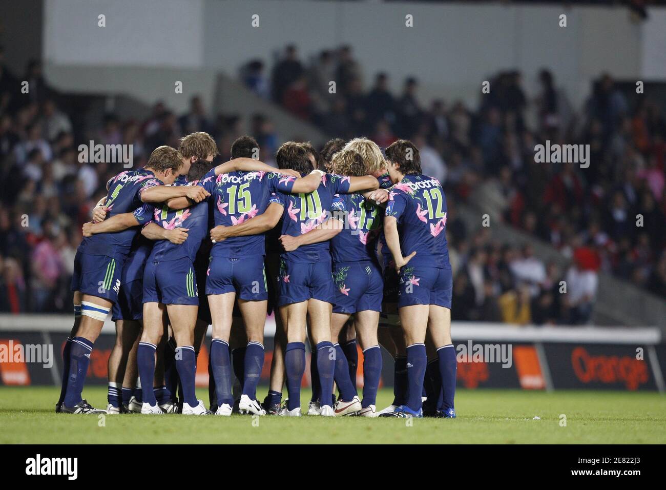 Stade Francais' team group during the Rugby Top 14 semifinal, Stade ...