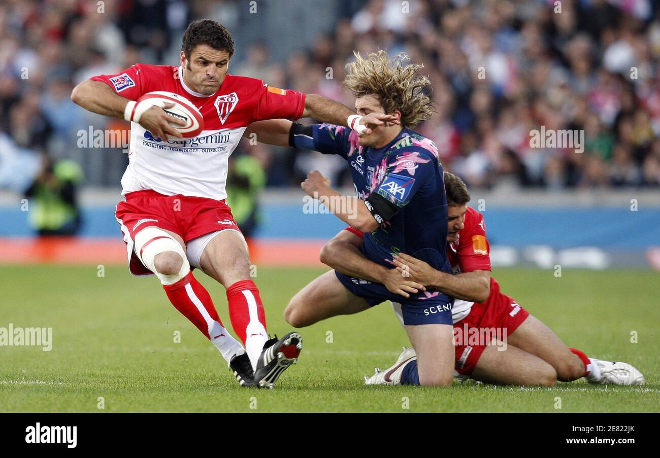 Biarritz' Thomas Lievremont during the Rugby Top 14 semifinal, Stade ...