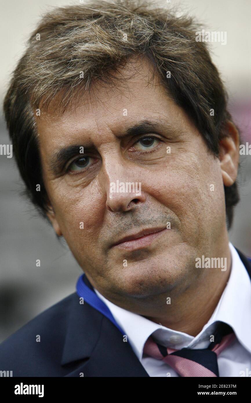 Stade Francais's president Max Guazzini during the Rugby Top 14 ...