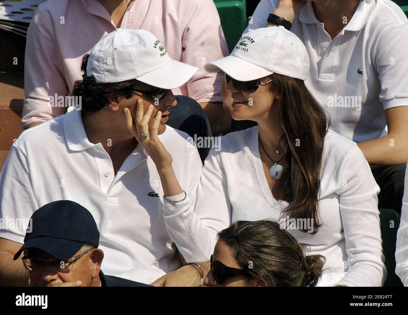 French actress Nadia Fares and husband attend the French open of Roland ...