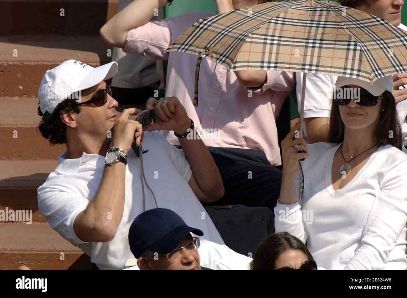 French actress Nadia Fares and her husband attend the French open of ...