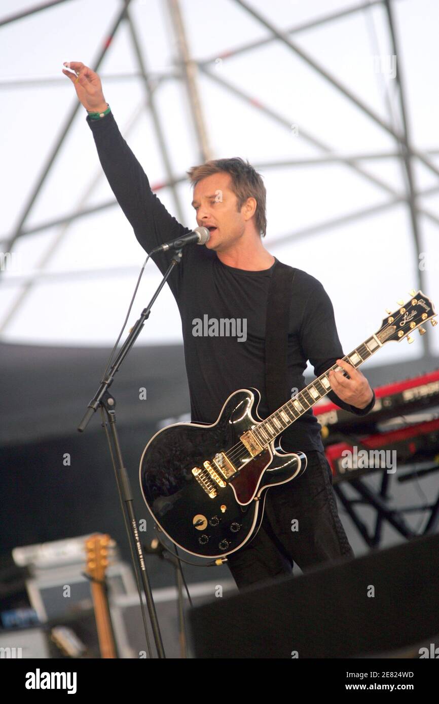 French singer David Hallyday performs on stage during the Futuroscope's ...