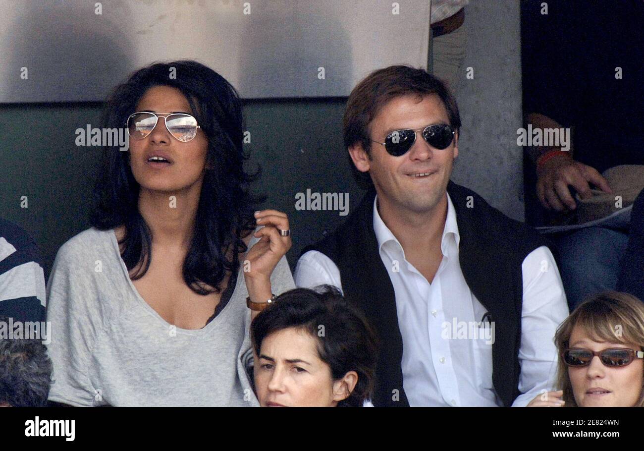 French tv presenter Laurent Romejko and his girlfriend attend the ...