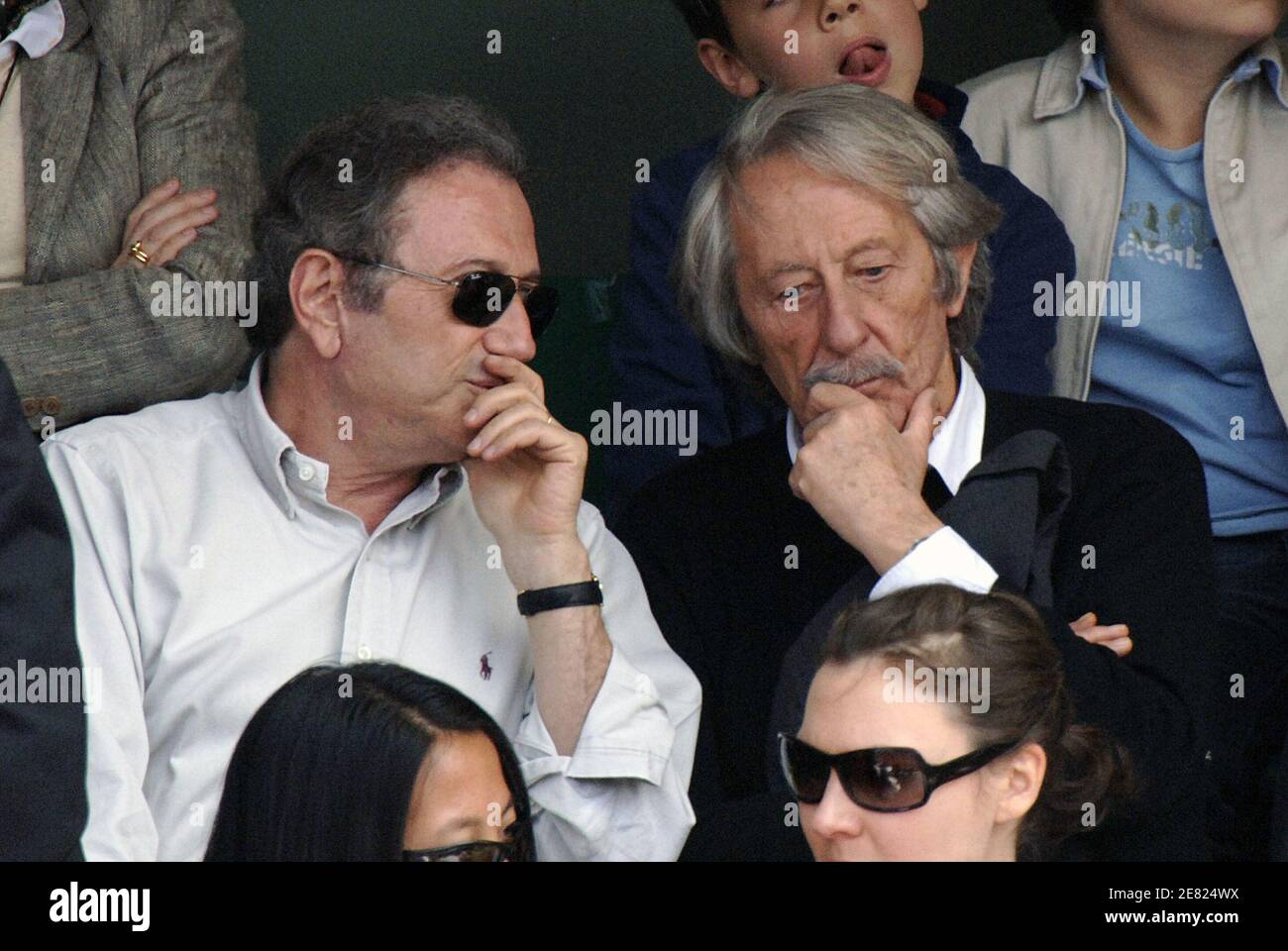 French tv presenter Michel Drucker and Jean Rochefort attend the French ...