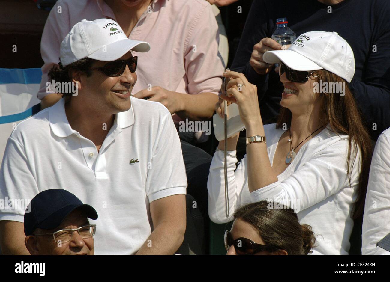 French actress Nadia Fares and her husband attend the French open of ...