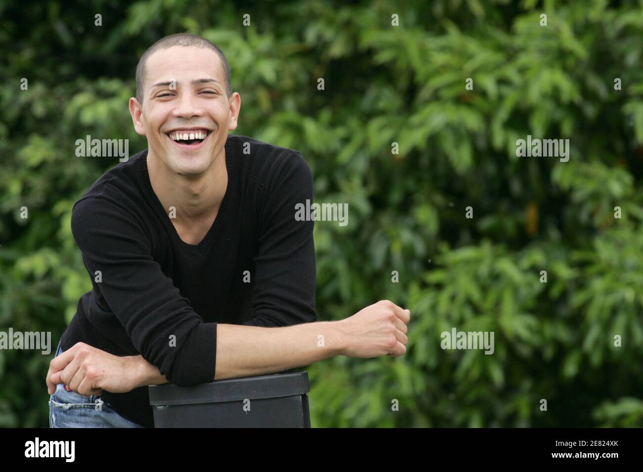 Steevy Boulay poses during the Futuroscope's 20th birthday in Poitiers ...