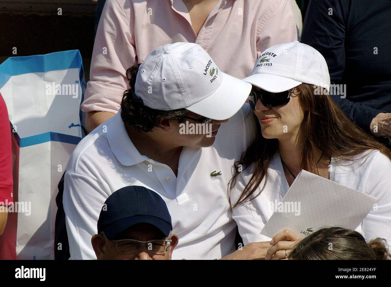 French actress Nadia Fares and husband attend the French open of Roland ...