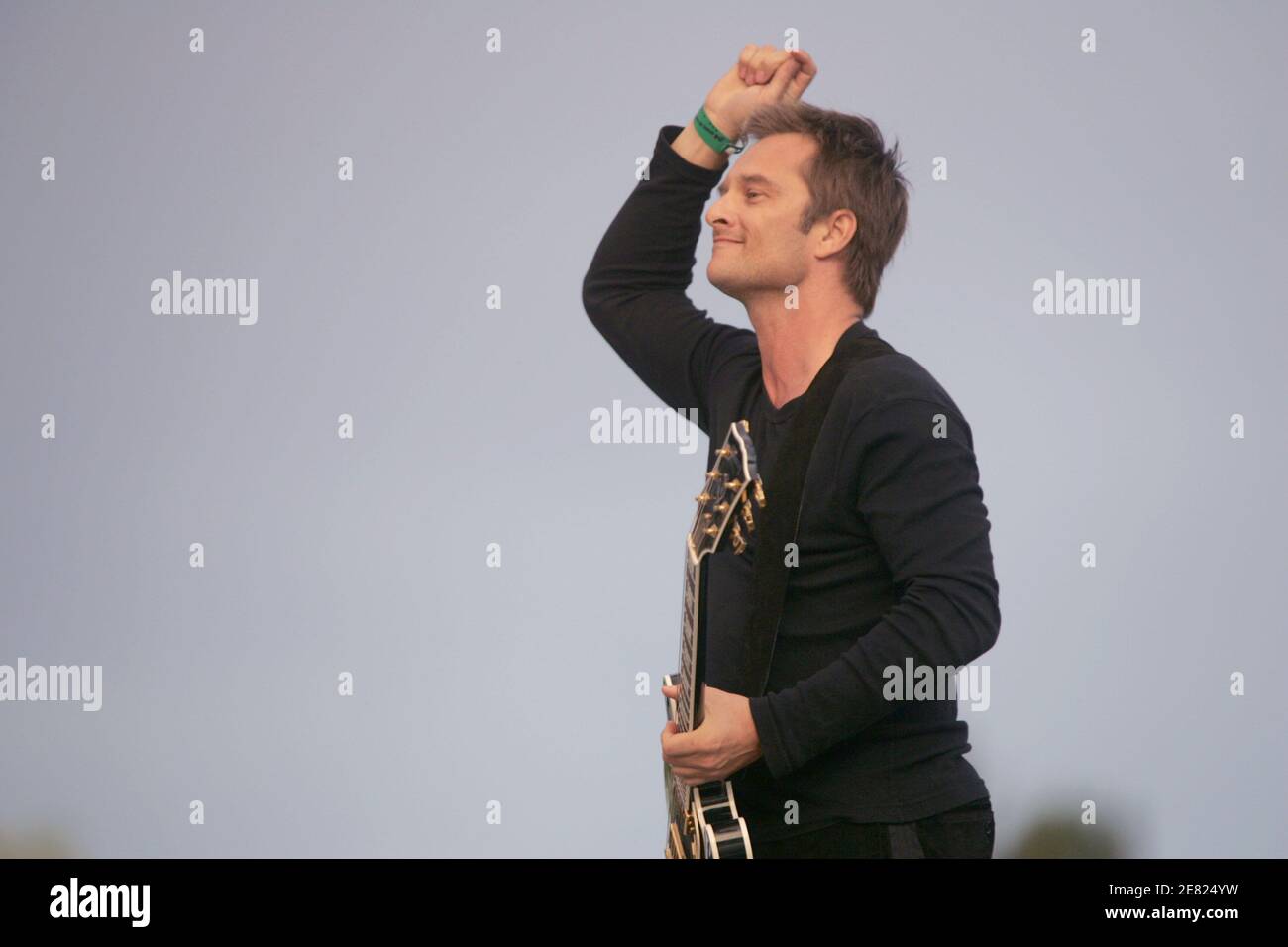 French singer David Hallyday performs on stage during the Futuroscope's ...