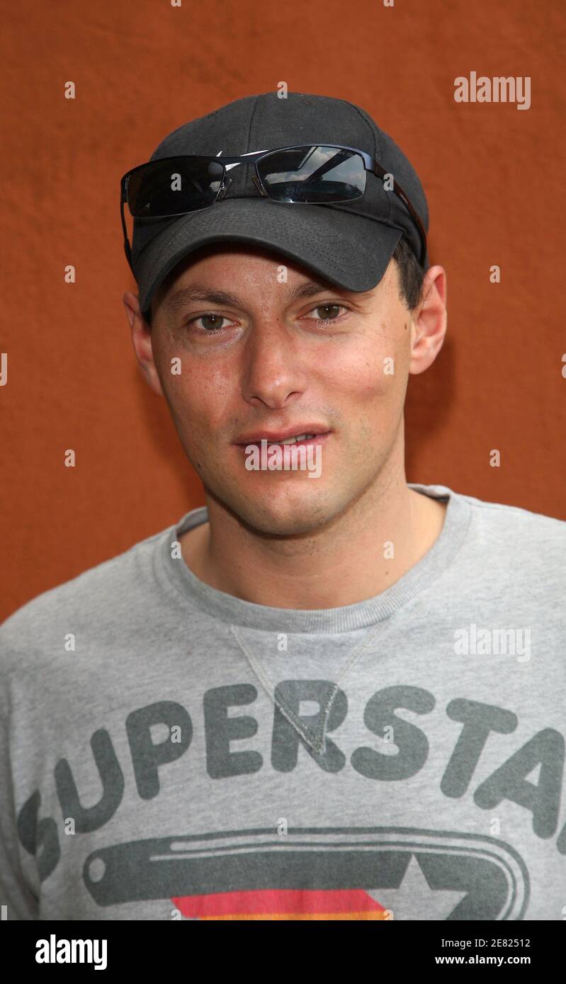 French TV presenter Marc-Olivier Fogiel poses in the 'Village', the VIP ...